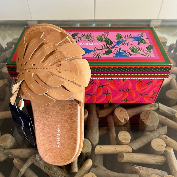 FARM Rio | Shoes | Farm Rio Straw Monstera Palm Leaf Sandals | Poshmark